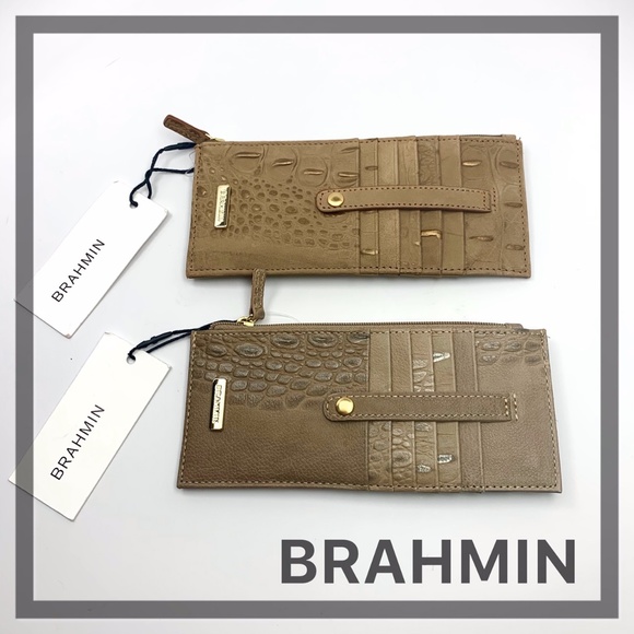 Brahmin | Bags | Brahmin Genuine Leather Credit Card Wallet | Poshmark